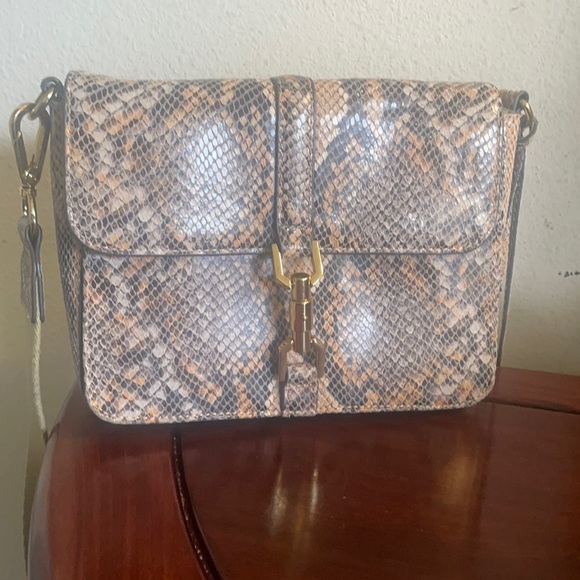 G.I.L.I. | Bags | Gili Snake Embossed Crossbody Bag | Poshmark